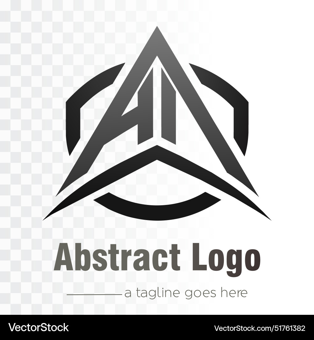 Abstract black and white logo design template Vector Image