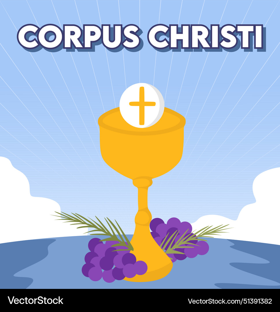 Corpus christi catholic religious holiday Vector Image
