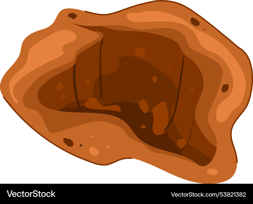 Excavation pit cartoon Royalty Free Vector Image