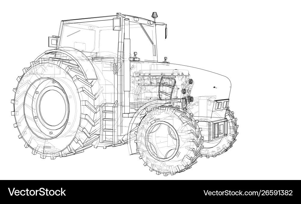 Farm tractor concept Royalty Free Vector Image