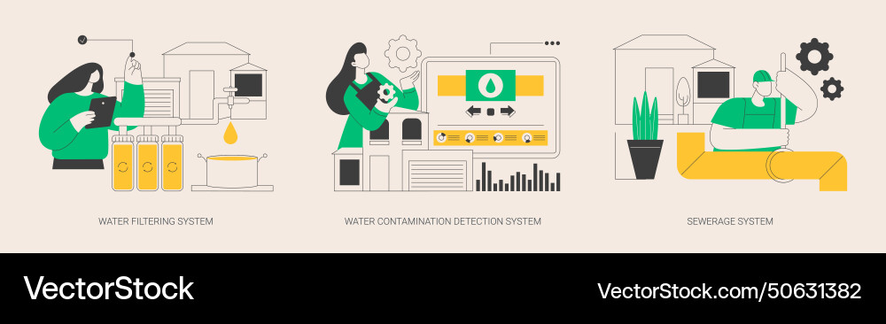 House utilities abstract concept Royalty Free Vector Image