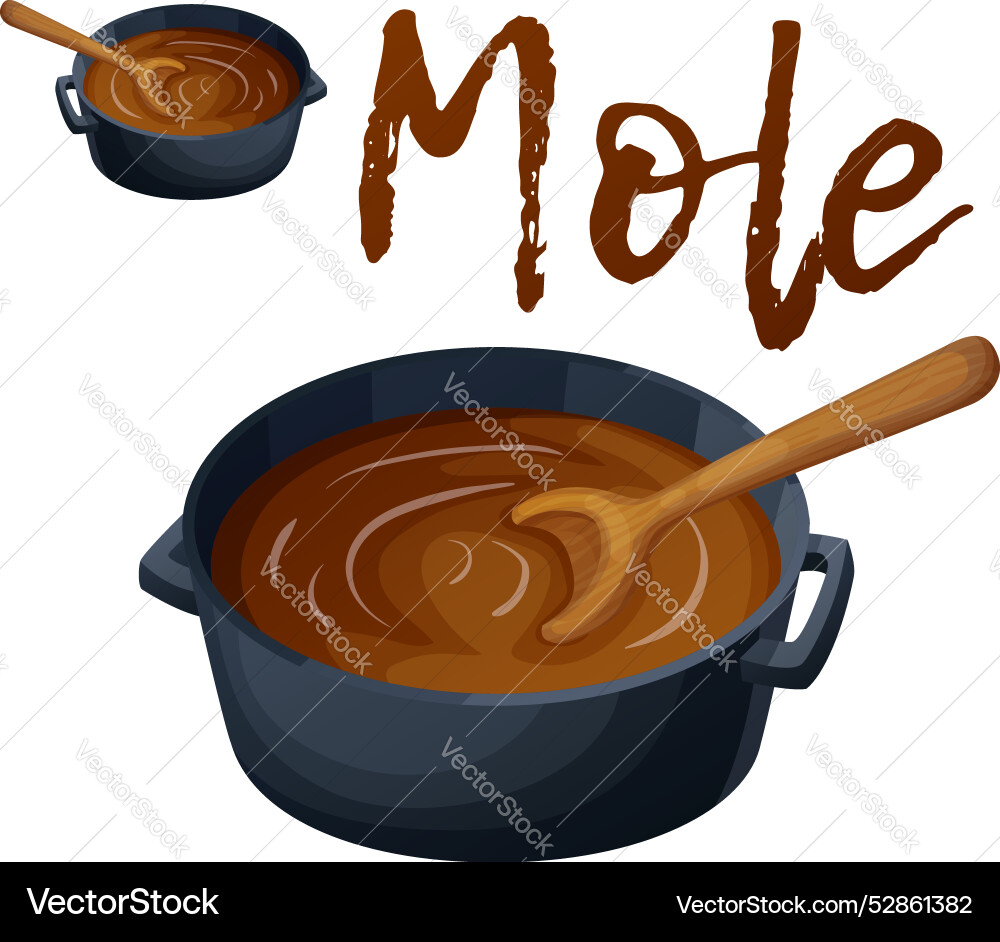 Mole sauce icon isolated on white Royalty Free Vector Image