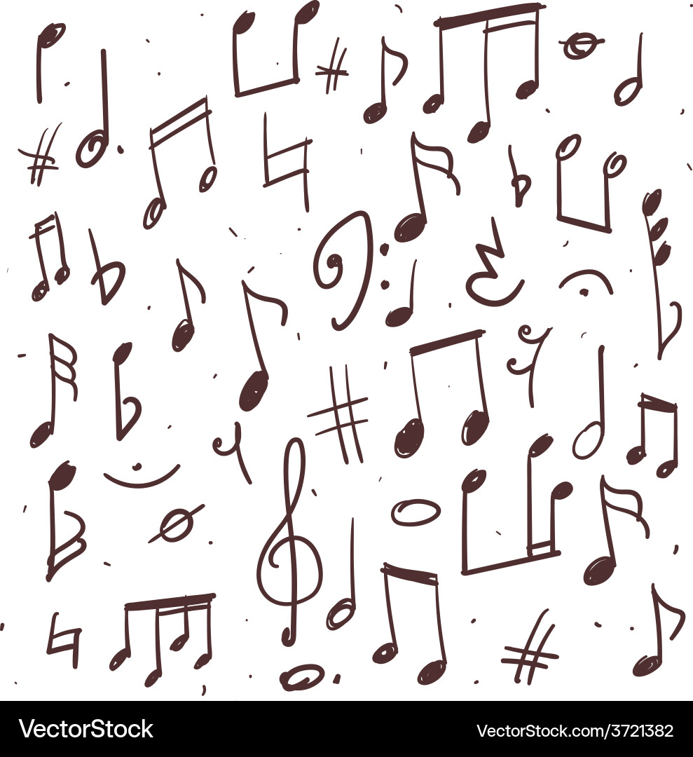Music Notes Pattern Royalty Free Vector Image - VectorStock
