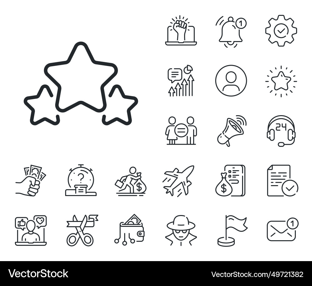 Ranking Stars & Salaryman Icon Set Royalty Free Vector