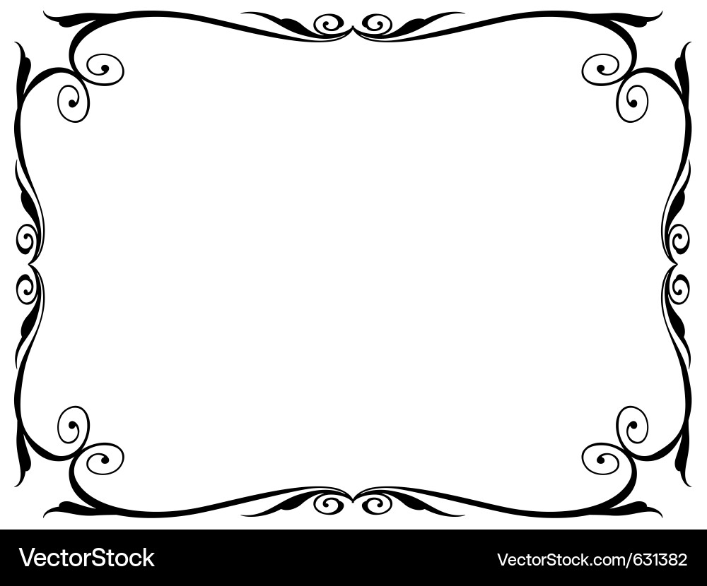 Simple ornamental decorative frame Royalty Free Vector Image