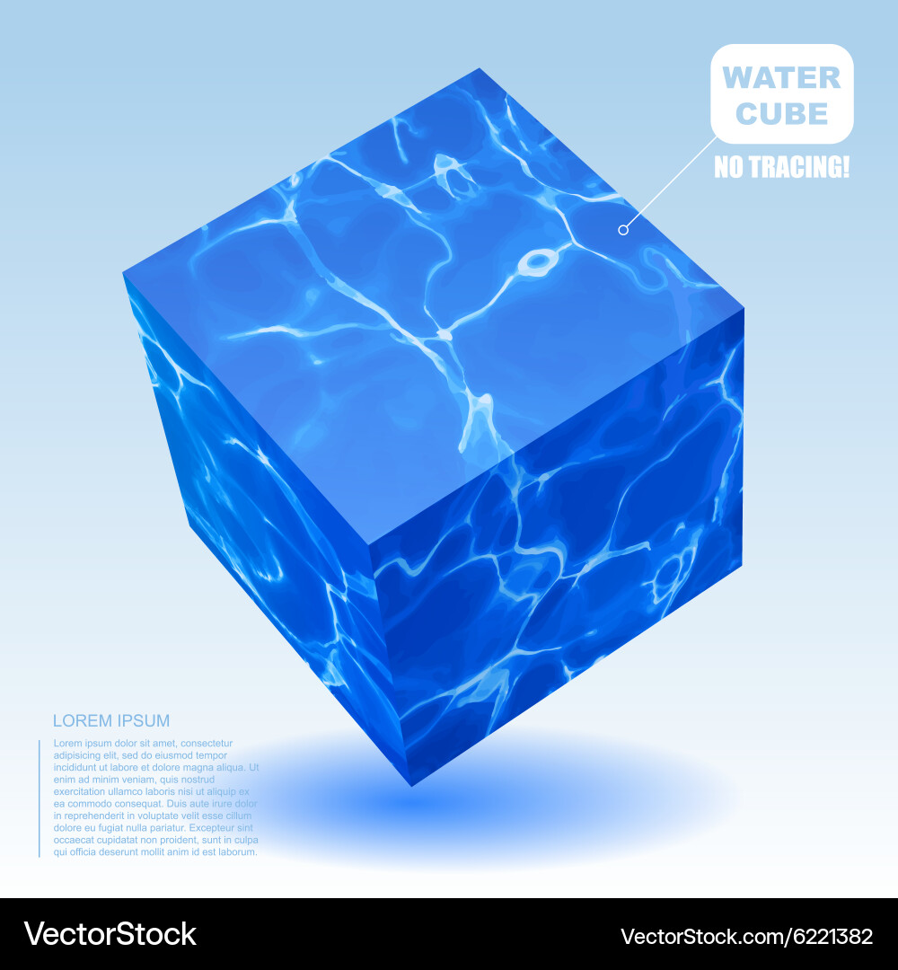 Water cube Royalty Free Vector Image - VectorStock