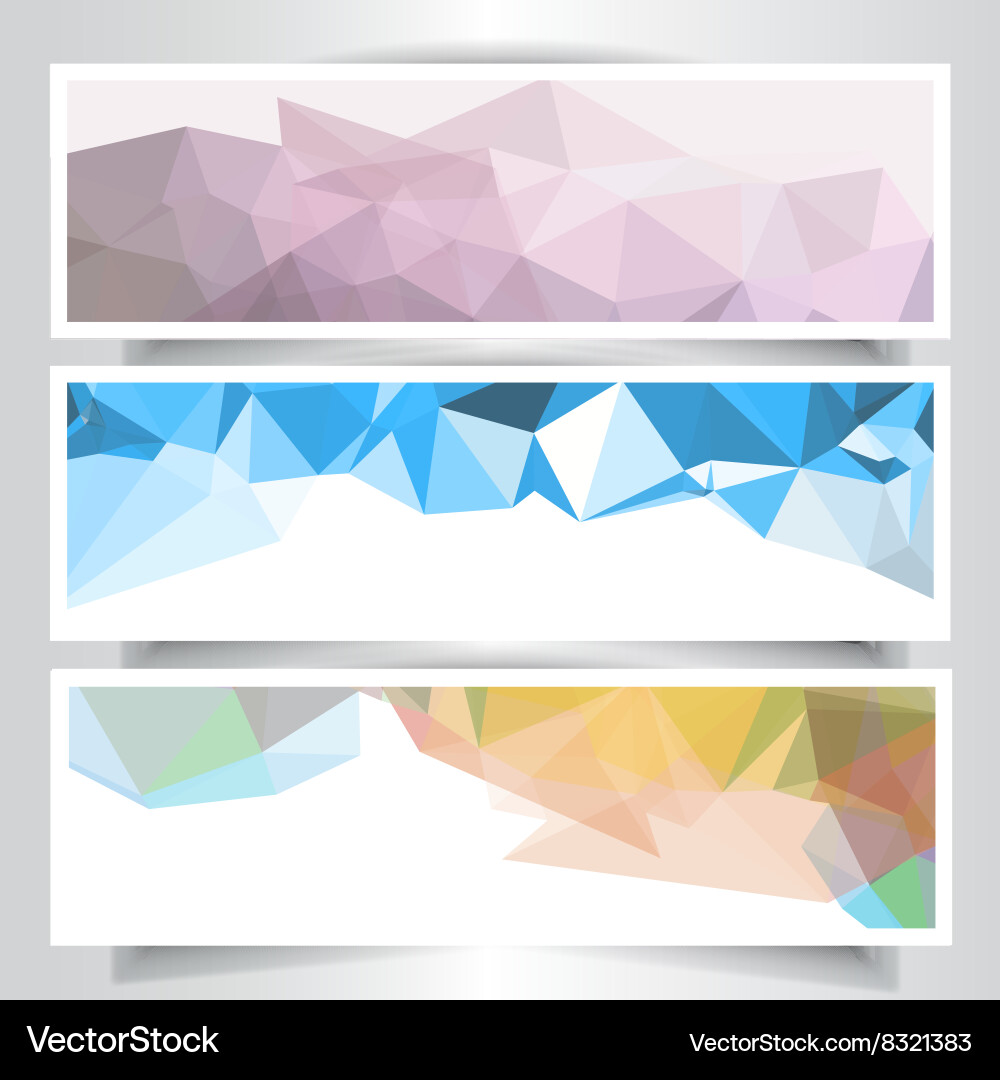 Abstract geometric design banners Royalty Free Vector Image