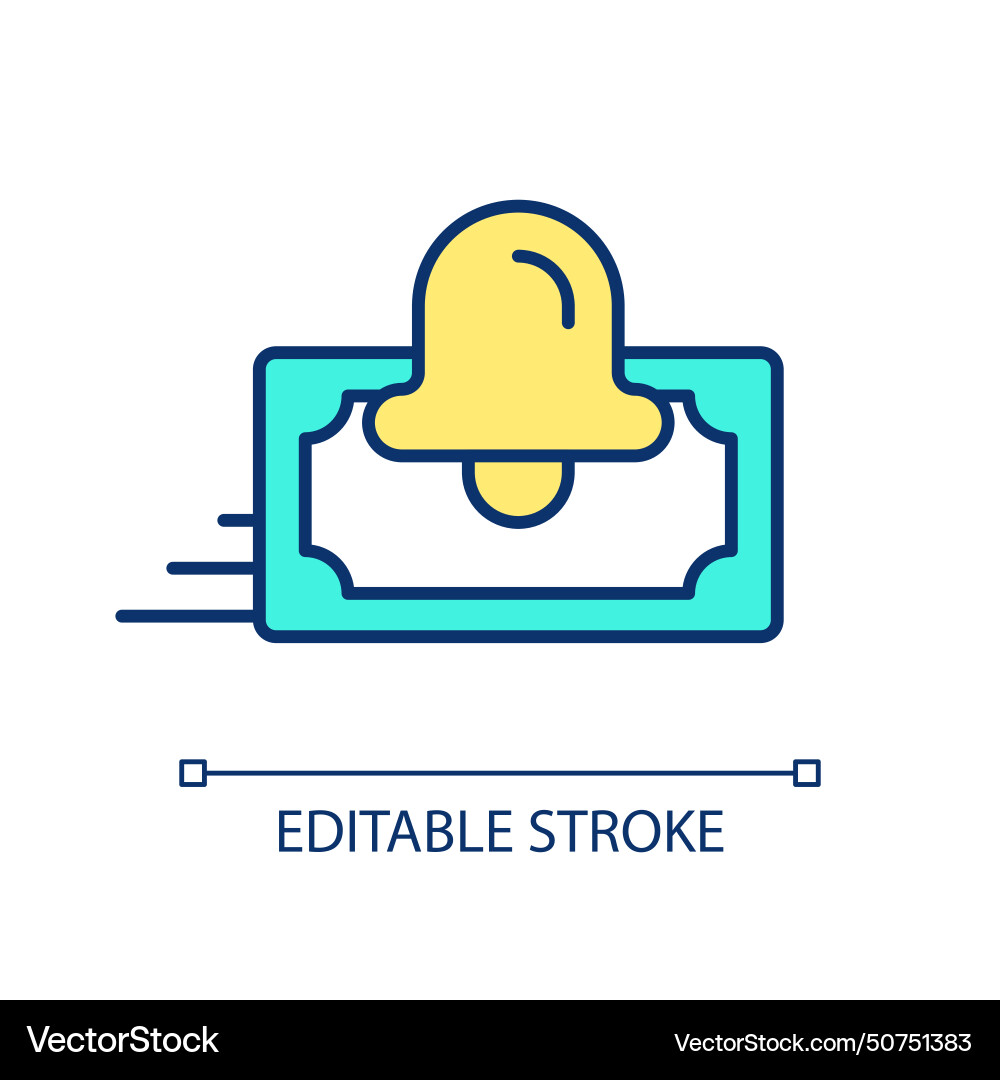 Banking notification blue rgb color icon Vector Image