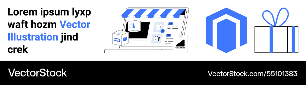 E-commerce online shop interface featuring gift Vector Image