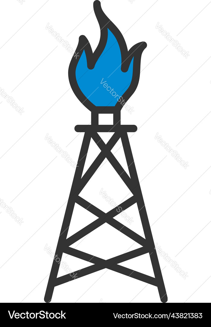 Gas tower icon Royalty Free Vector Image - VectorStock