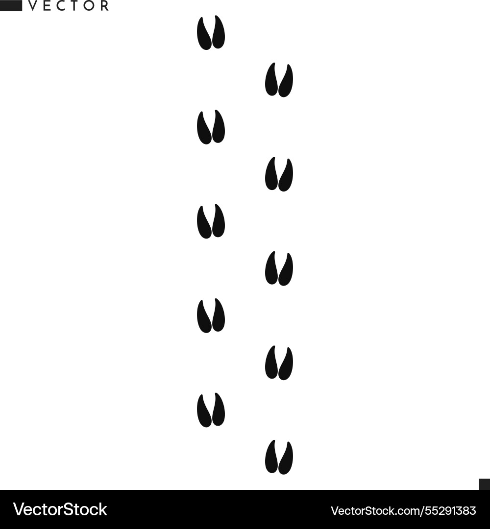 Goat footprint silhouette Royalty Free Vector Image