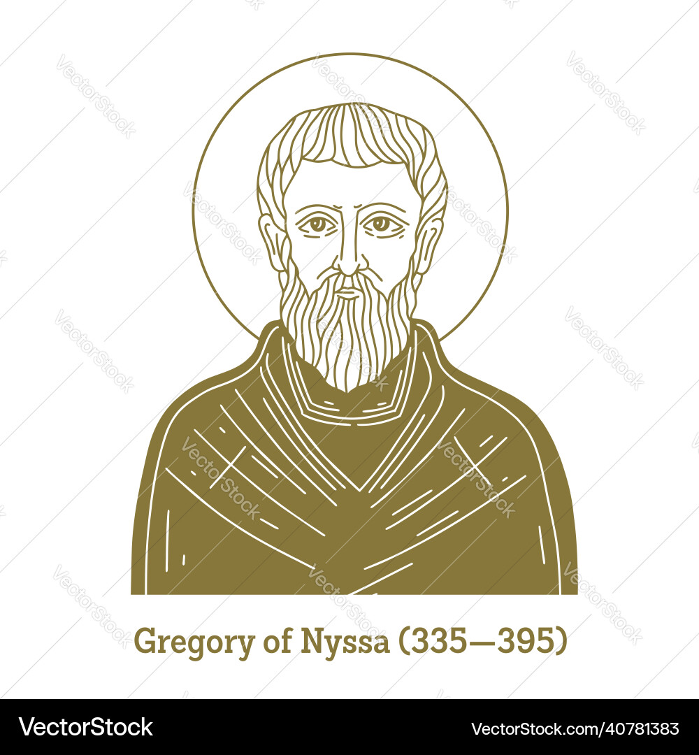 Gregory of nyssa Royalty Free Vector Image - VectorStock
