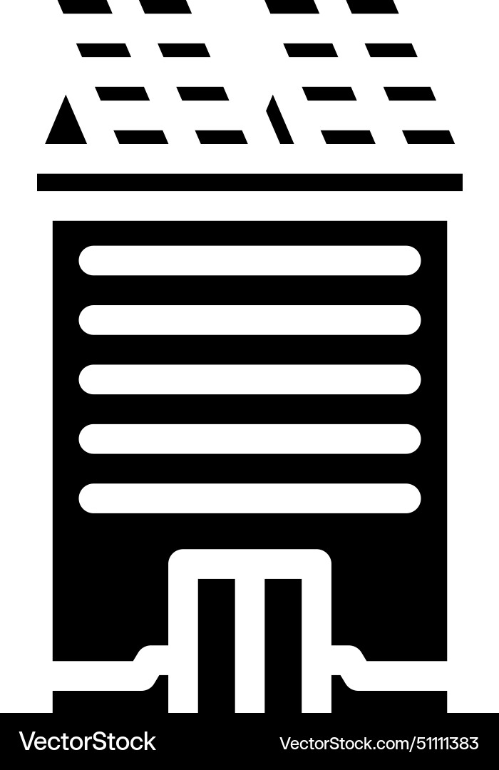 Roof solar panel glyph icon Royalty Free Vector Image