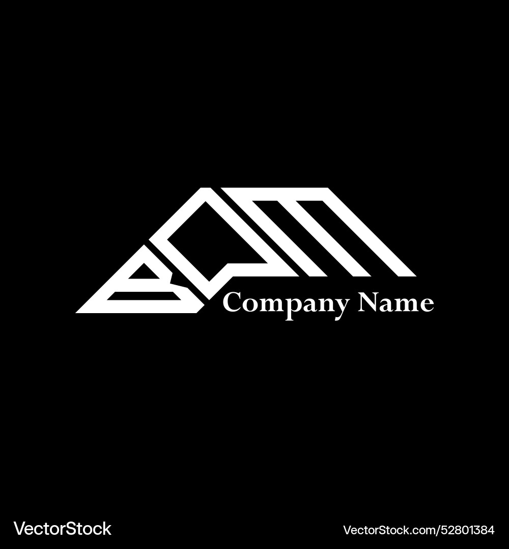 Bom logo design simple and modern Royalty Free Vector Image