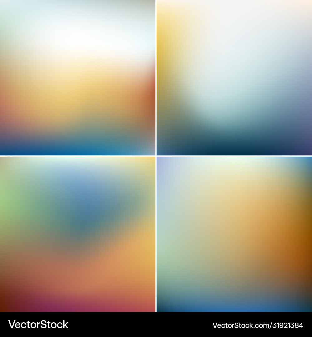 Colorful Blurry Backgrounds Royalty Free Vector Image