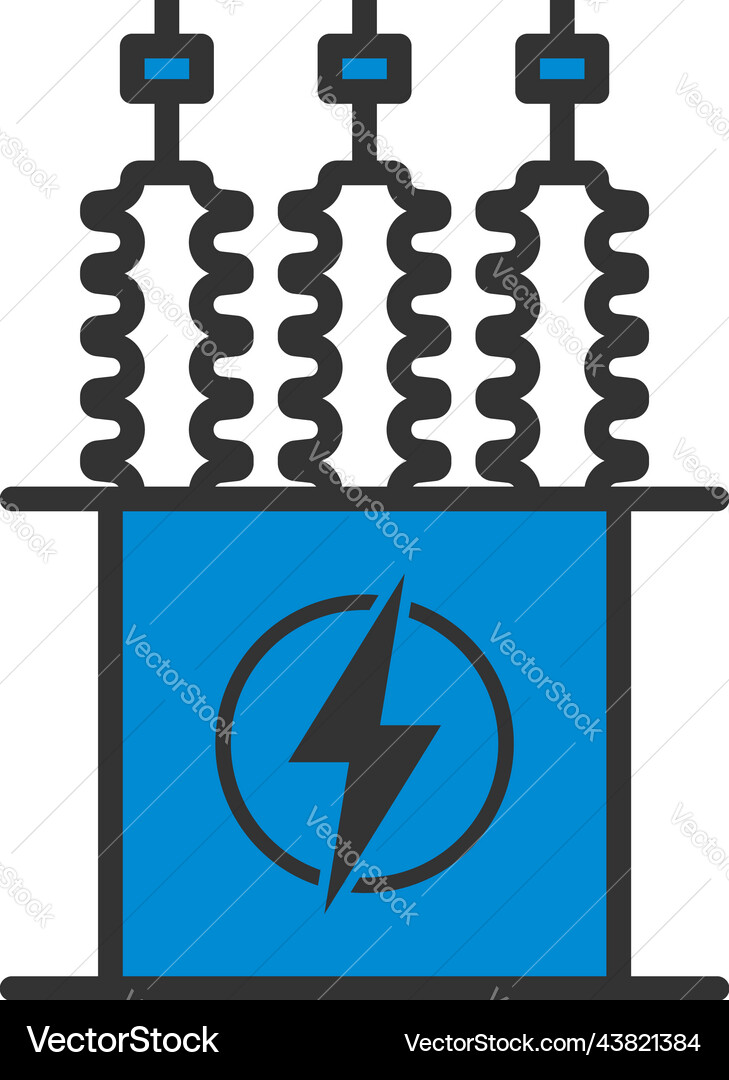 Electric transformer icon Royalty Free Vector Image