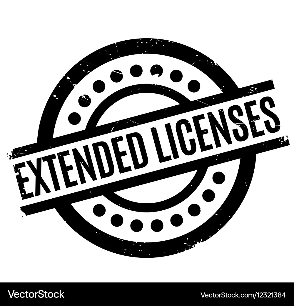 Extended licenses rubber stamp Royalty Free Vector Image