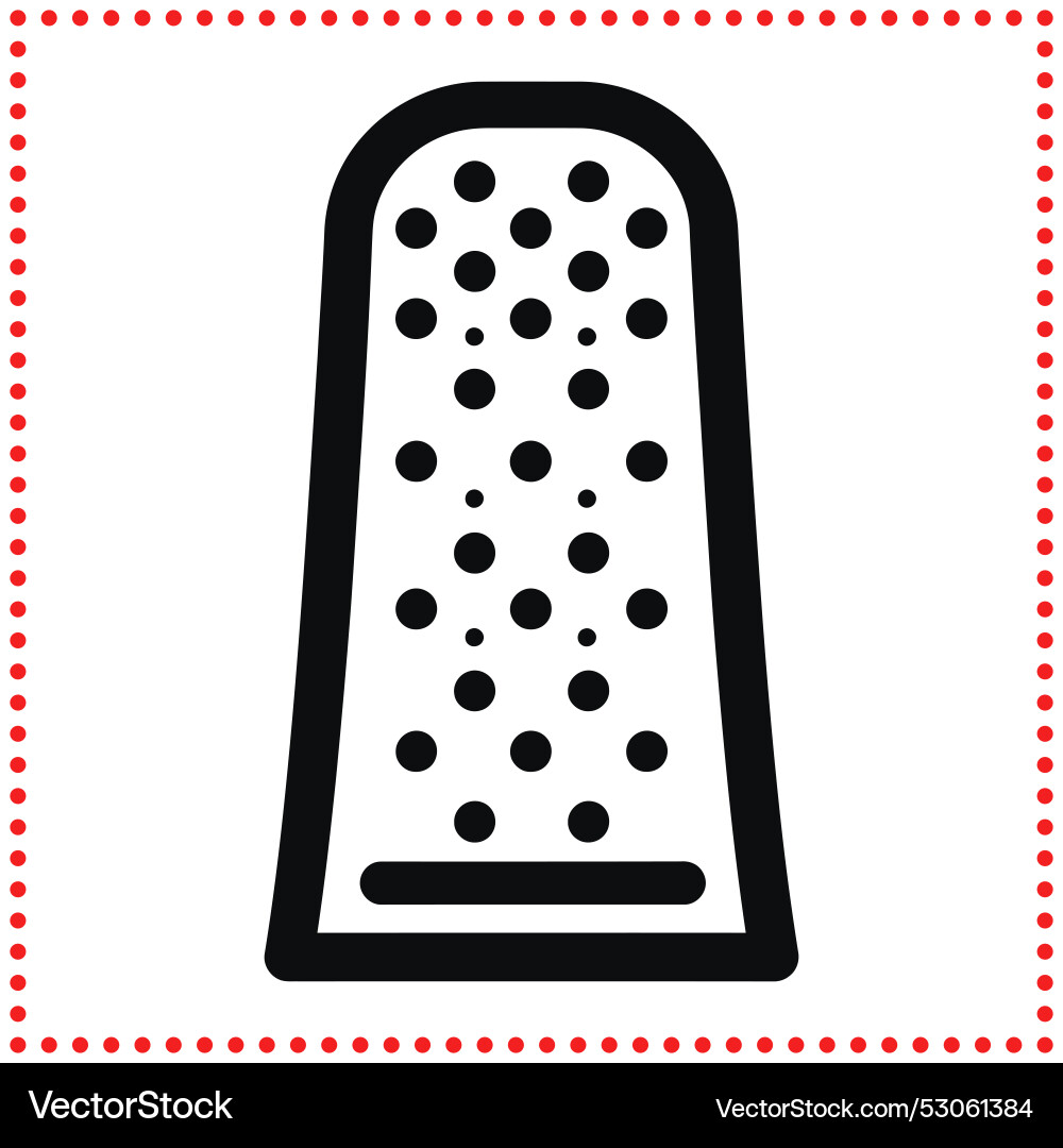 Fine grates classic cheese grater silhouette Vector Image
