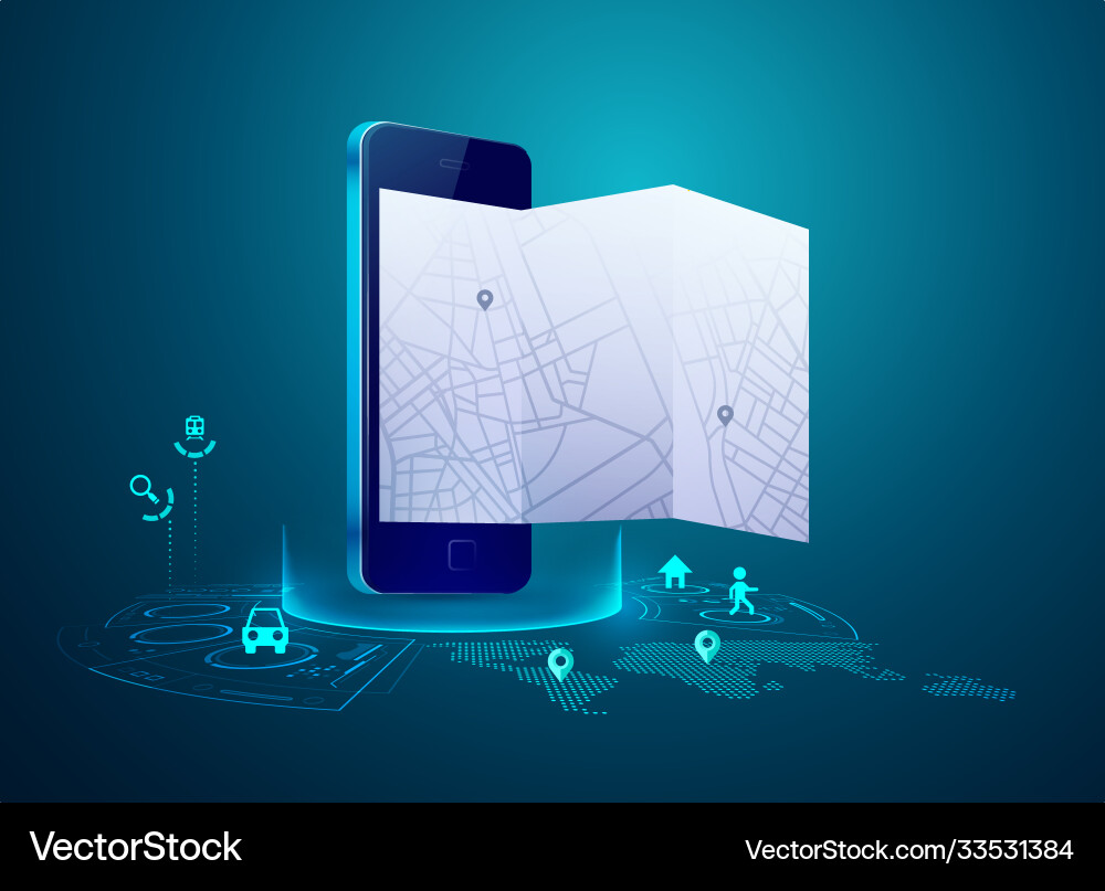 Gpsmap Royalty Free Vector Image - VectorStock