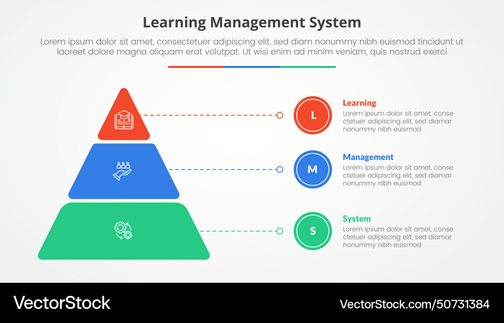 Lms learning management system infographic Vector Image