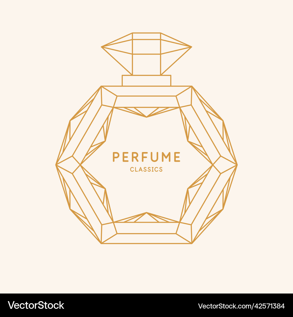 Perfume for women linear image of a Royalty Free Vector
