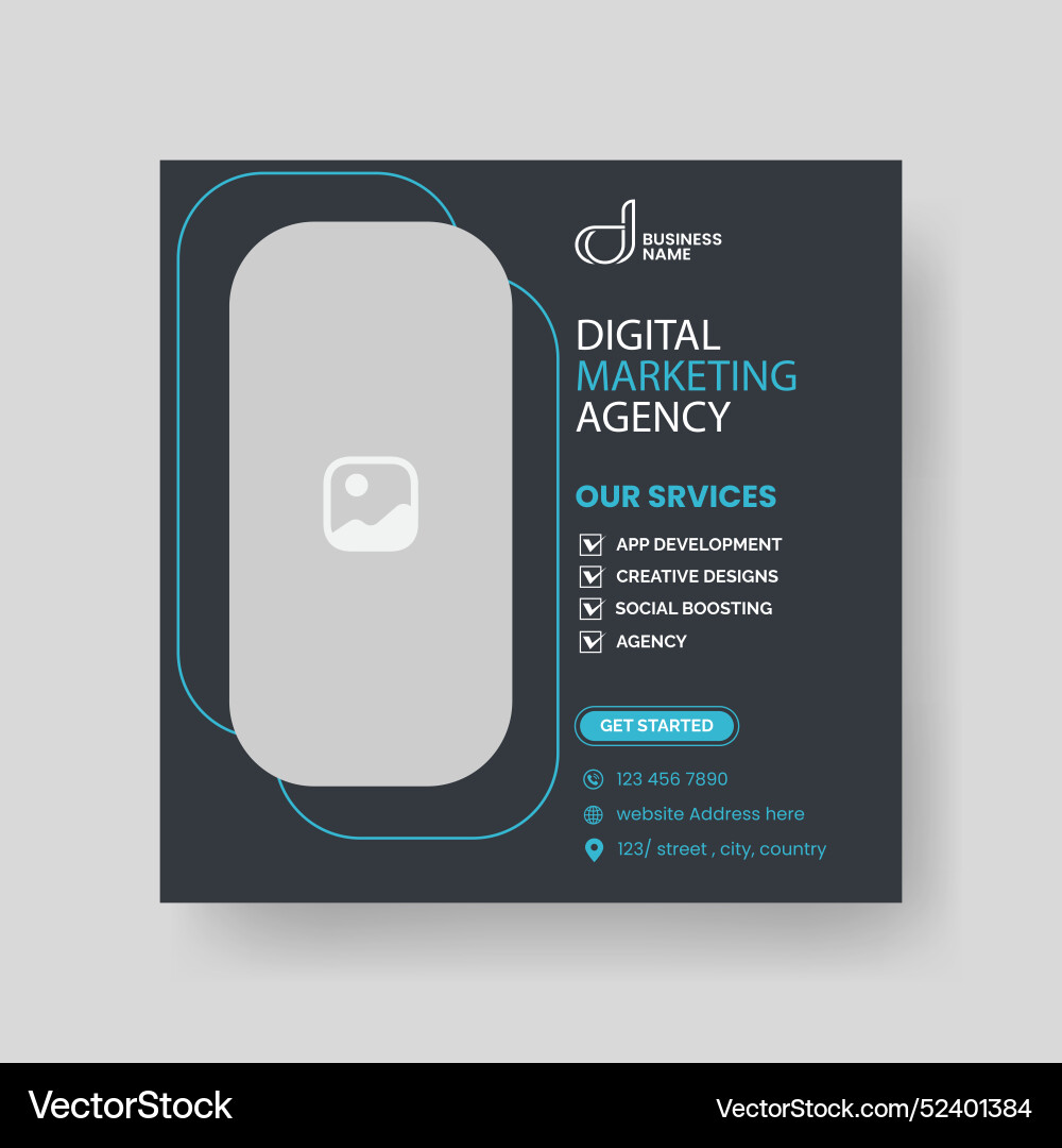 Social media post preview Royalty Free Vector Image