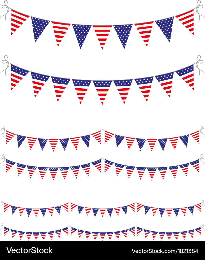 Stars and Stripes Bunting Royalty Free Vector Image