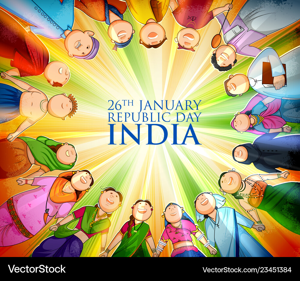Unity in Diversity - India's Republic Day Vector Image