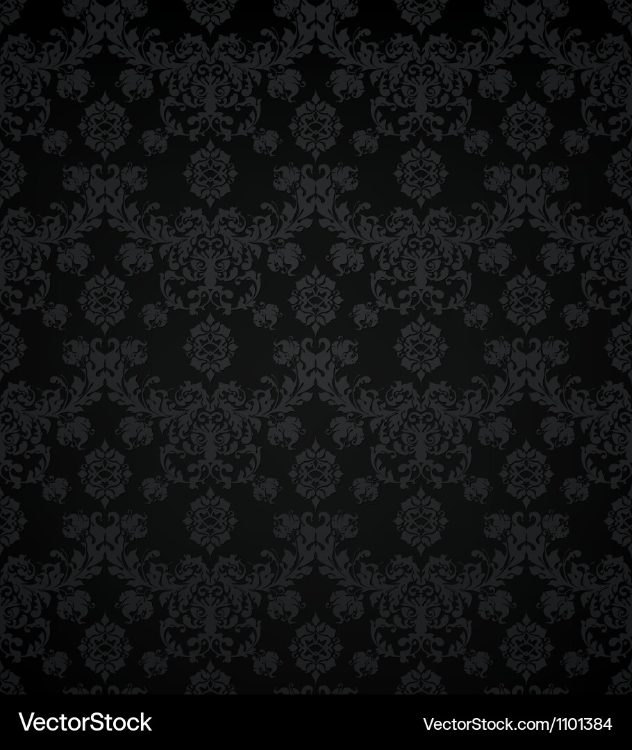 Wallpaper pattern black seamless Royalty Free Vector Image