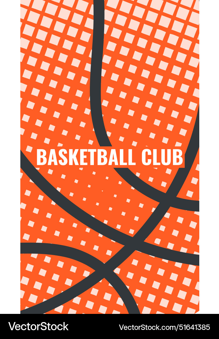 Basketball background design with ball and text Vector Image