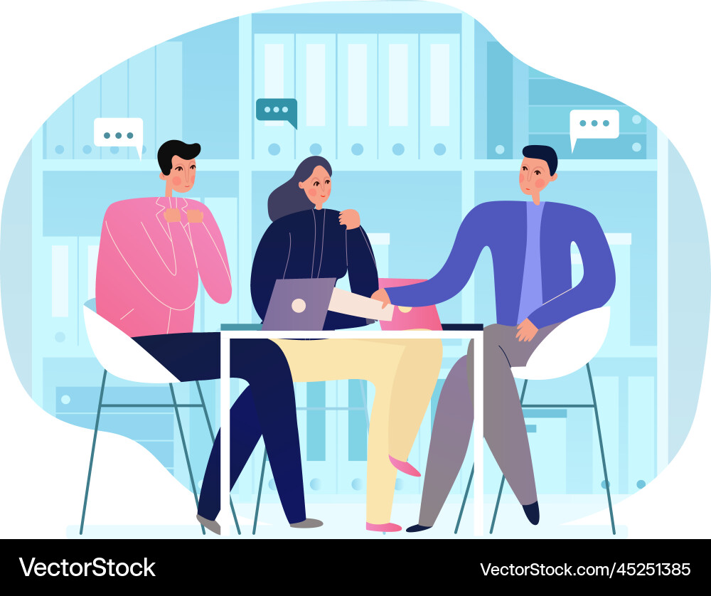 Business Meeting Collaboration Royalty Free Vector Image