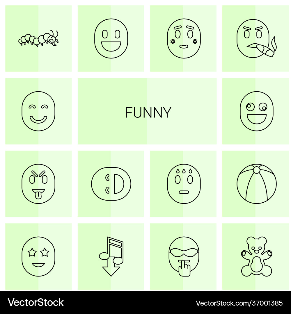 Lustige Icons Lizenzfreies Vektorbild - VectorStock