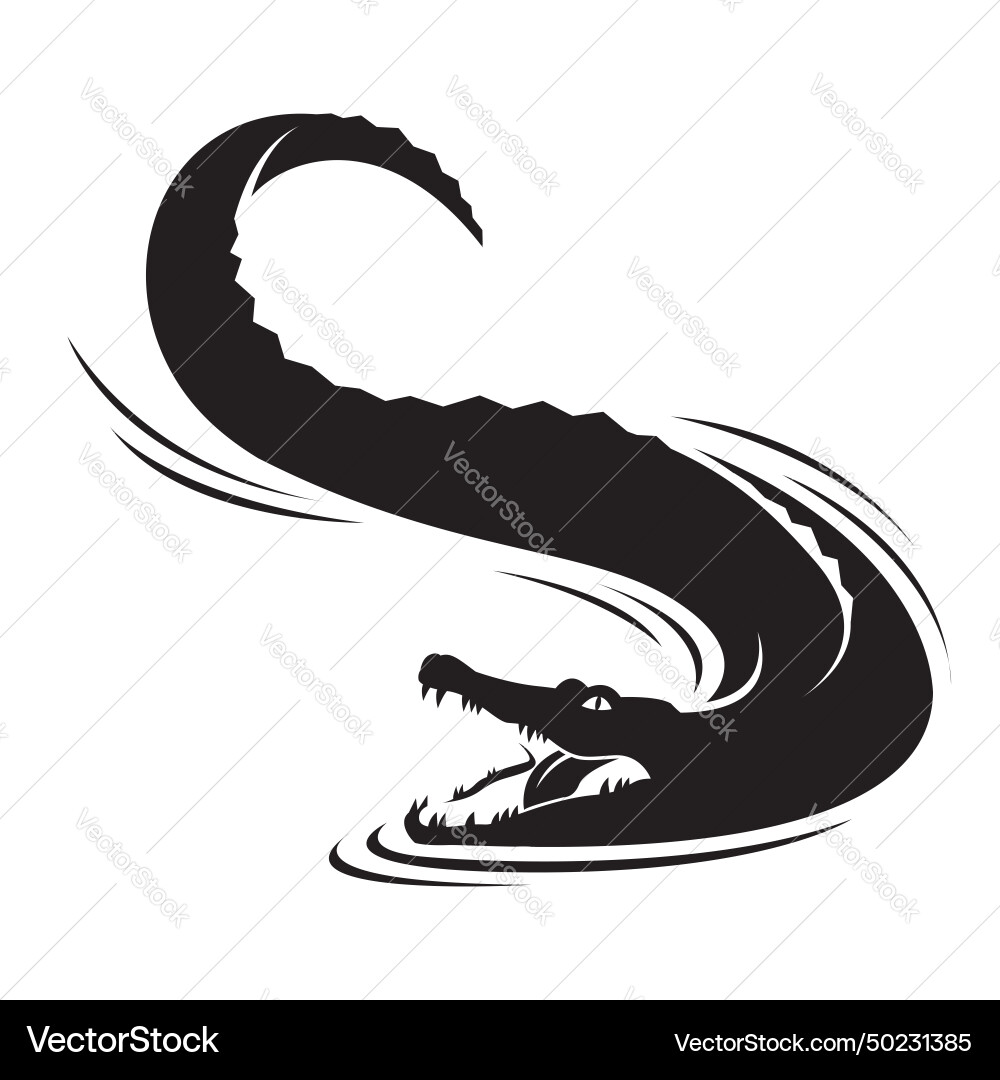 Icon of crocodile Royalty Free Vector Image - VectorStock
