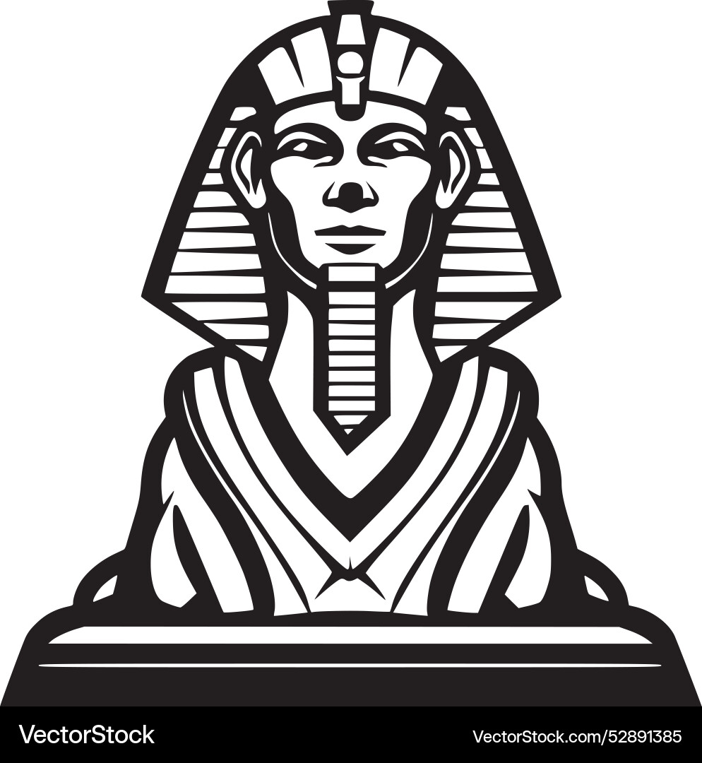 Sphinx - minimalist and flat logo Royalty Free Vector Image