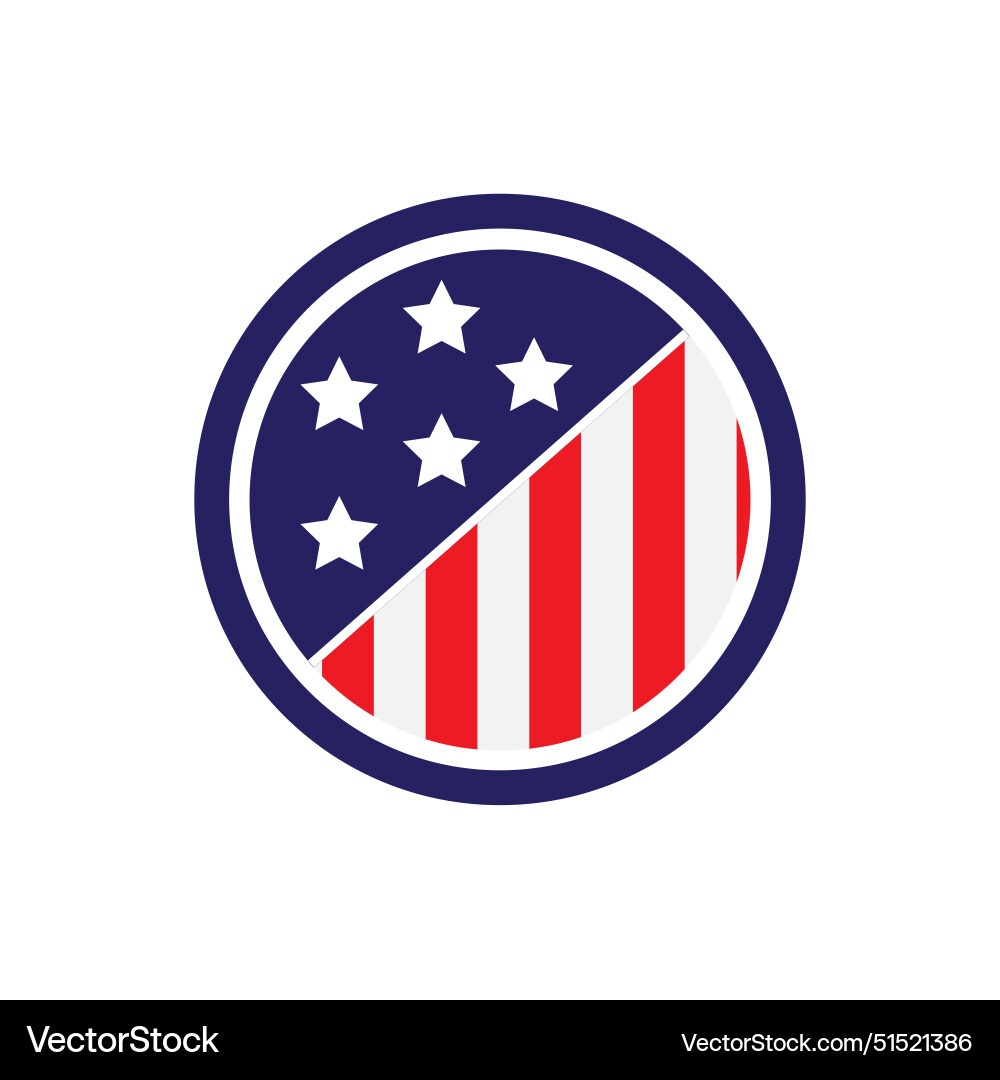American flag icon Royalty Free Vector Image - VectorStock
