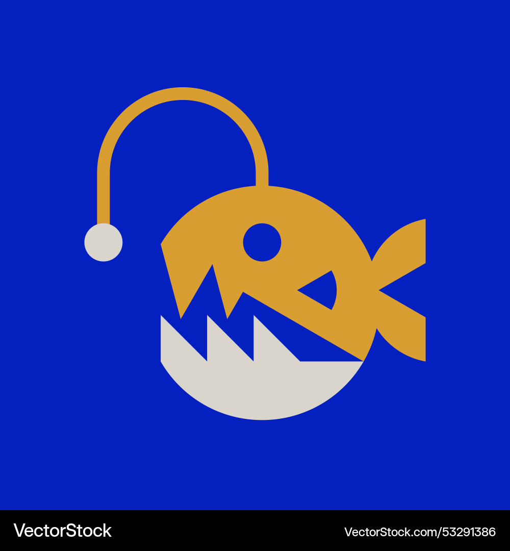 Anglerfish logo Royalty Free Vector Image - VectorStock