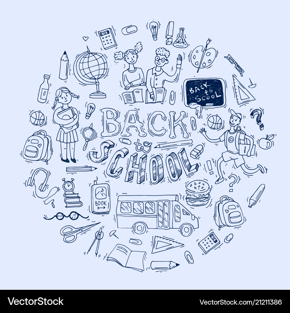 Beautiful hand drawn set Royalty Free Vector Image