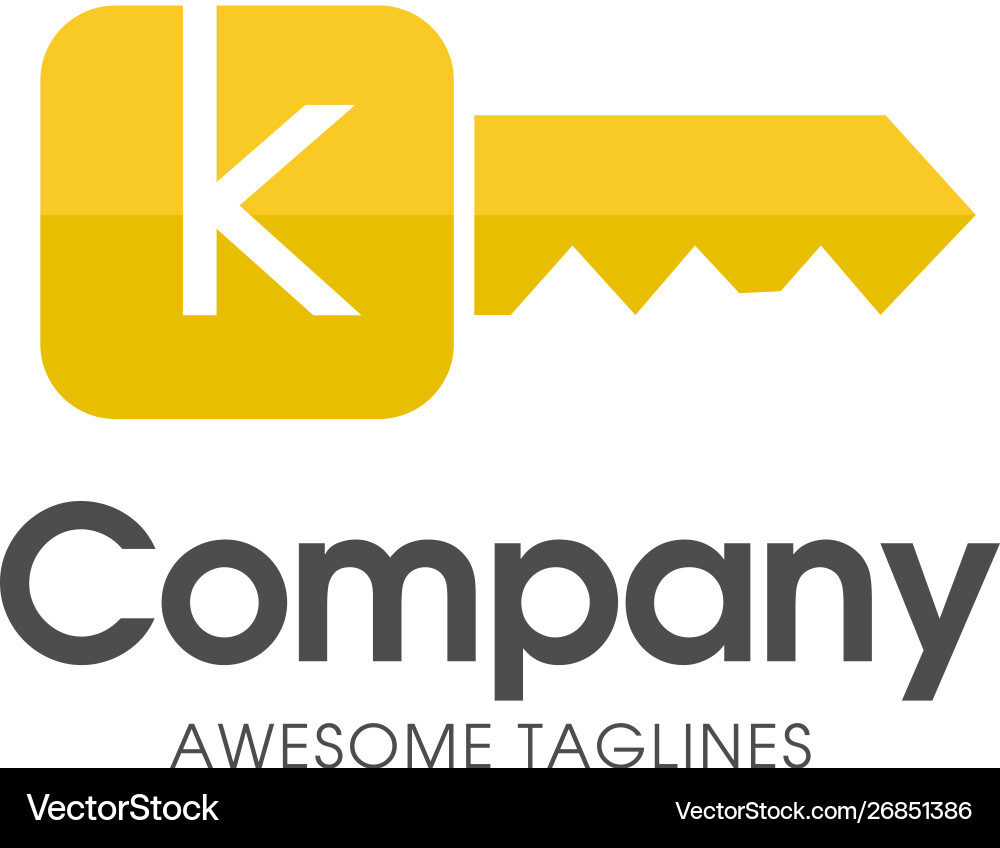Gold Key Logo Royalty Free Vector Image - VectorStock