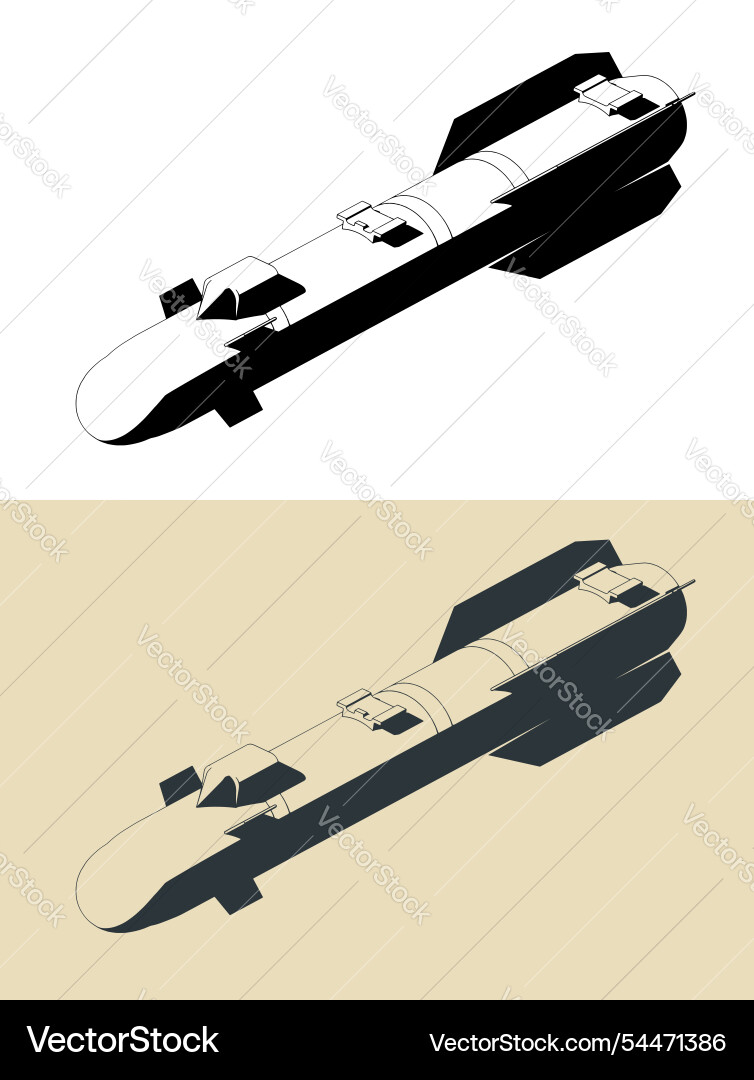 Hellfire missile Royalty Free Vector Image - VectorStock
