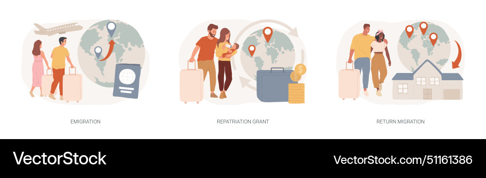 Homeland isolated concept set Royalty Free Vector Image