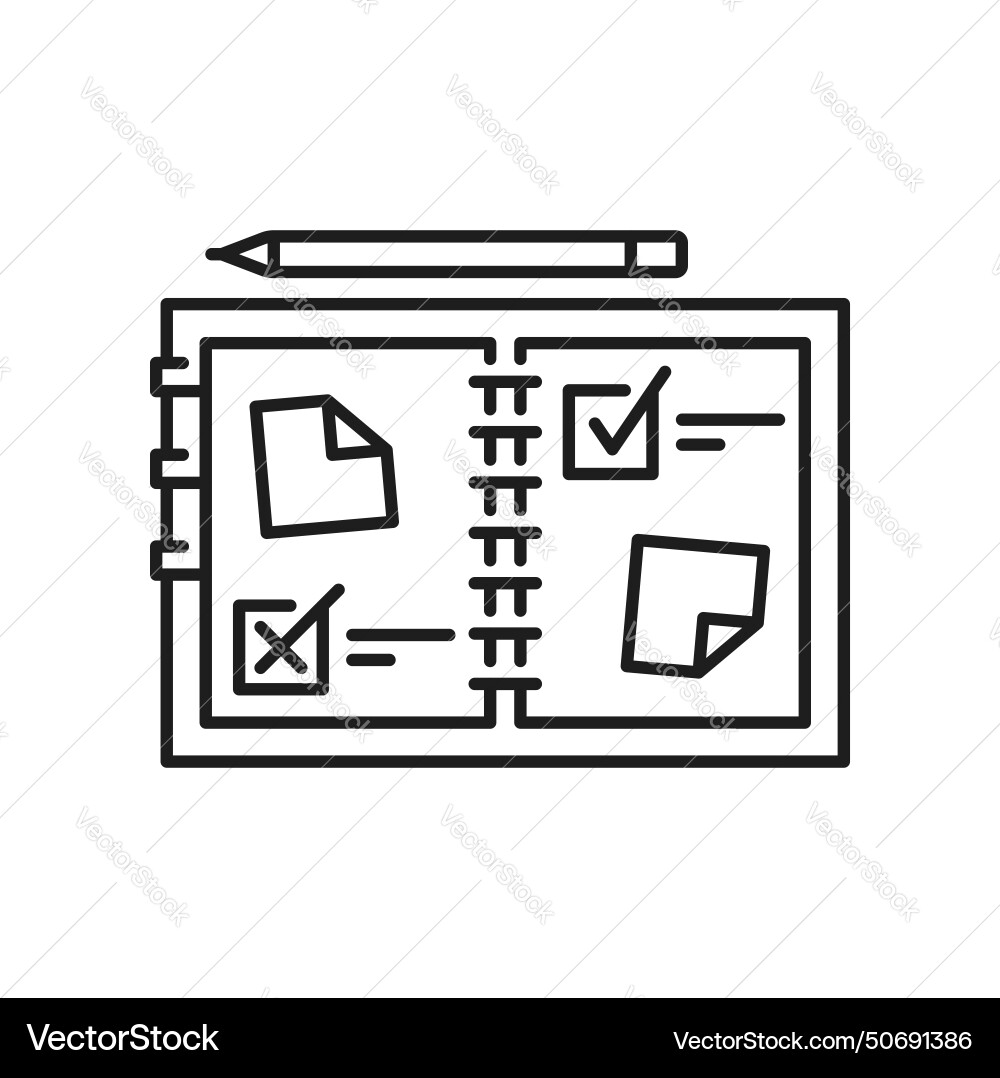 Planning icon project goal and schedule symbol Vector Image