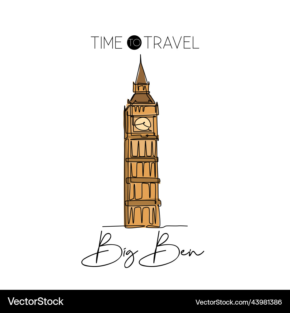 London Clock Tower Drawing
