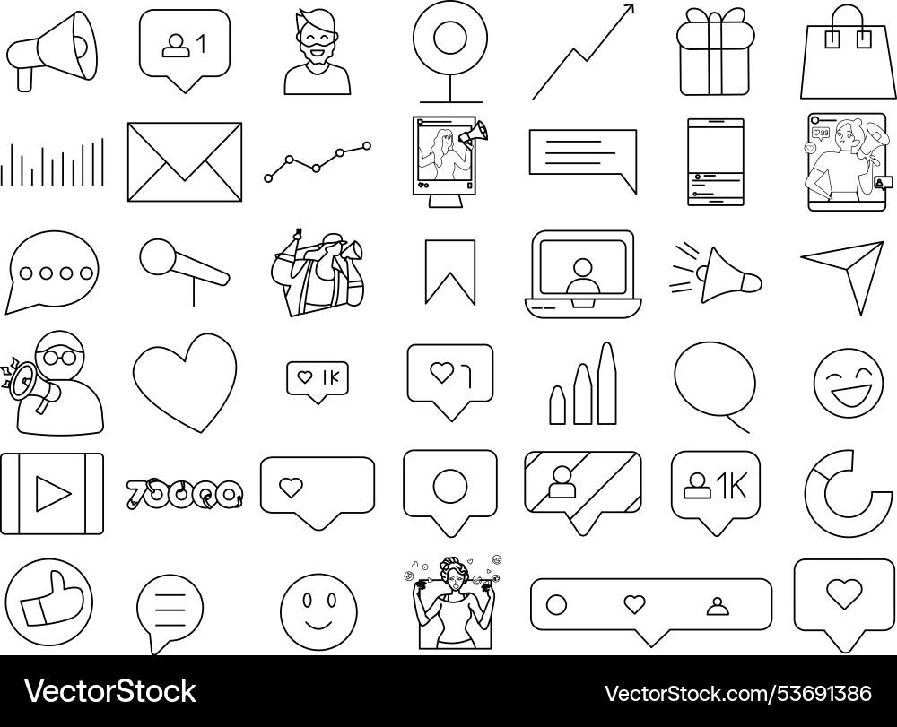 Social media influencer icon Royalty Free Vector Image