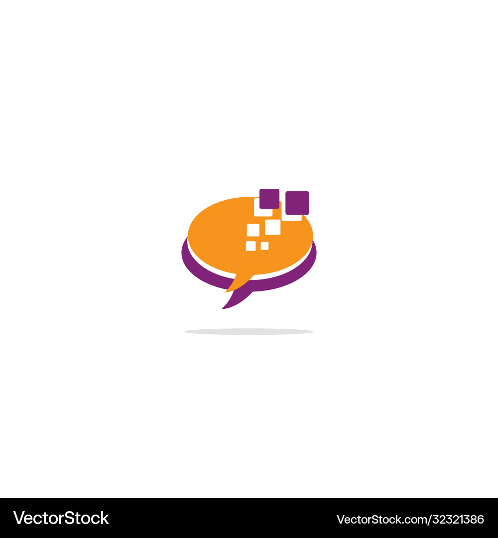 Talk bubble conversation logo Royalty Free Vector Image
