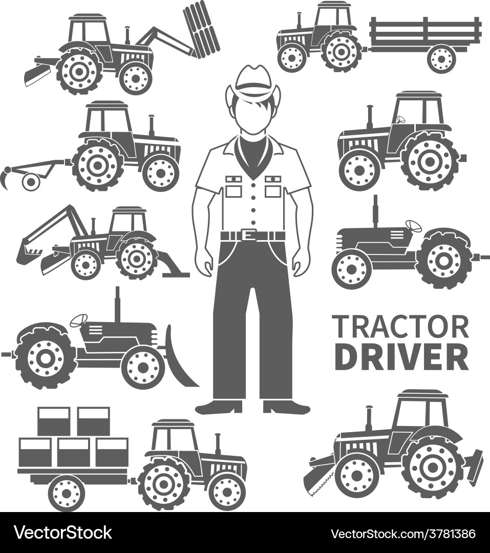 Tractor Driver Vector Images (over 1,300)
