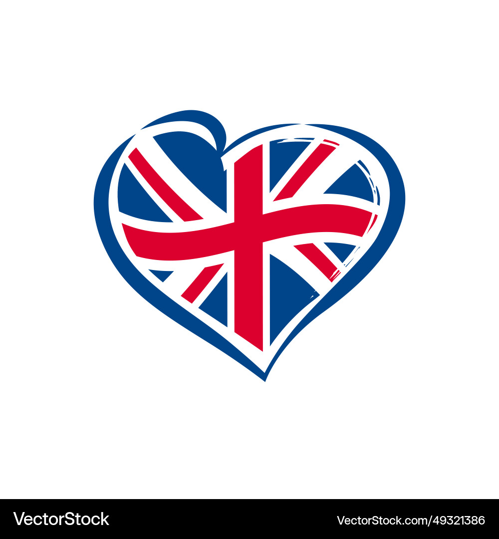 Uk heart badge Royalty Free Vector Image - VectorStock