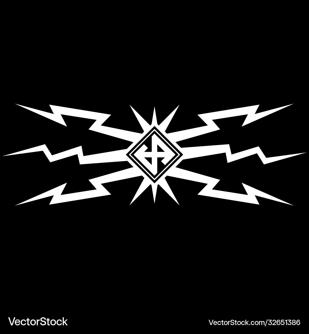 Viking scandinavian design lightning Royalty Free Vector