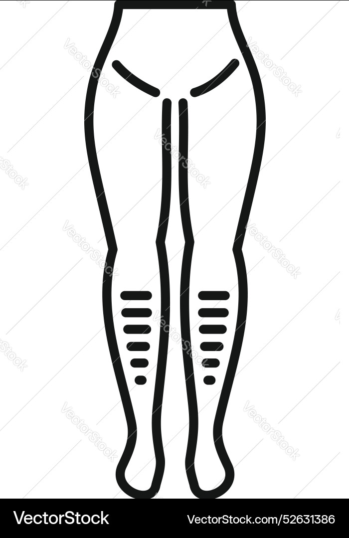 Woman wearing compression stocking for varicose Vector Image