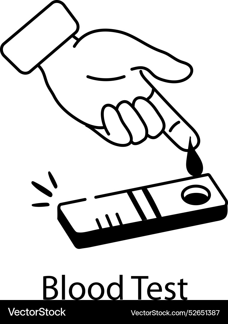 Blood test Royalty Free Vector Image - VectorStock