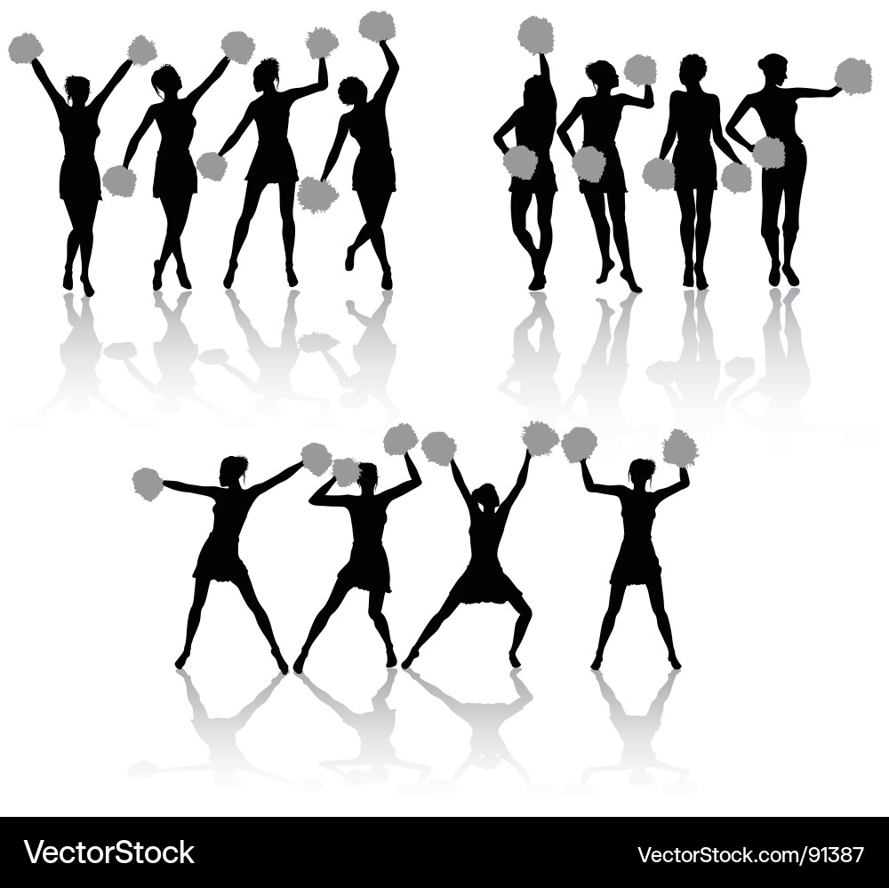 Cheerleader girls Royalty Free Vector Image - VectorStock
